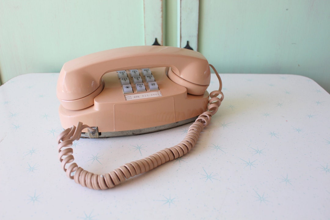 Vintage Beige Rotary Telephone: 1970s Retro Home Decor - Etsy
