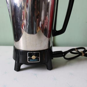 Vintage 1970s Electric Percolator: Silver Coffee Maker, USA Made - Etsy