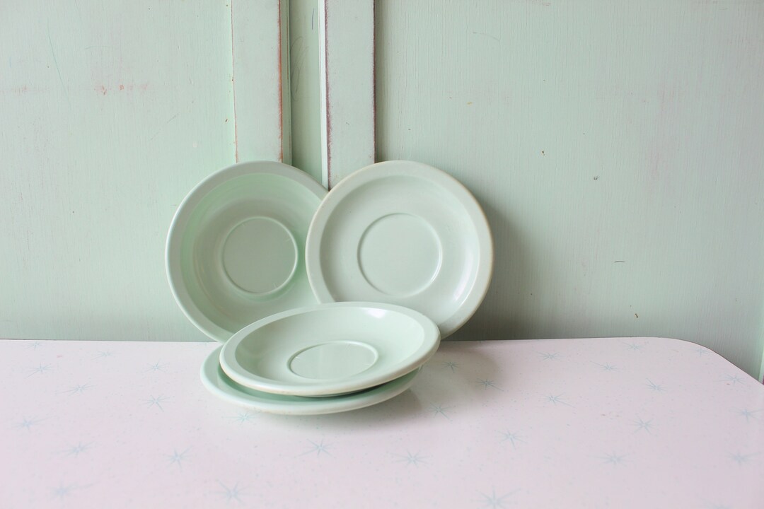 Vintage Atomic Melmac Plates Set of 4: Mint Green Dallasware - Etsy