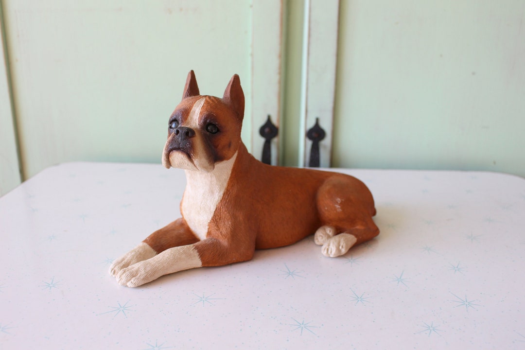 Vintage Ceramic Boxer Dog Figurine: Retro Kitsch Decor - Etsy