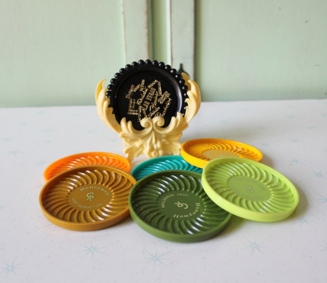 1960s 70s Vintage Retro Set of Coasters..kitschy. Drink. Retro Home ...