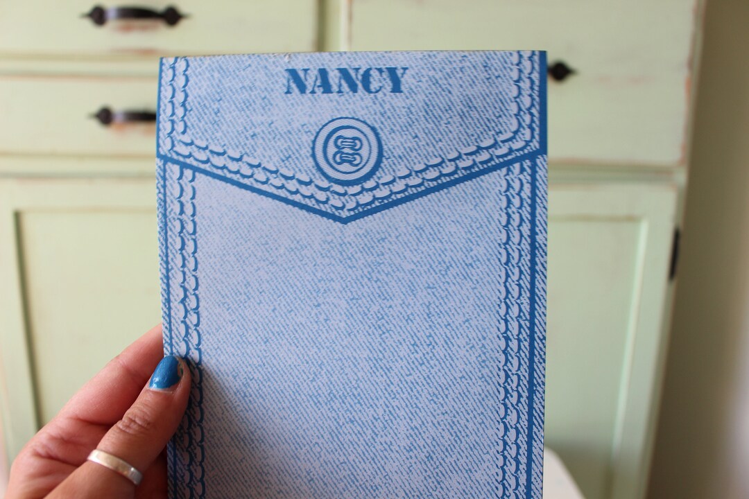 Vintage 80s NOS Letter NANCY Stationary Notebook Paper Pad....birthday ...