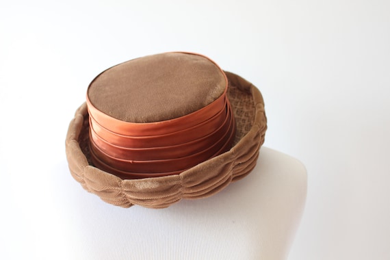 Vintage OLIVE Mid Century Hat.....wool hat. fancy. we… - Gem