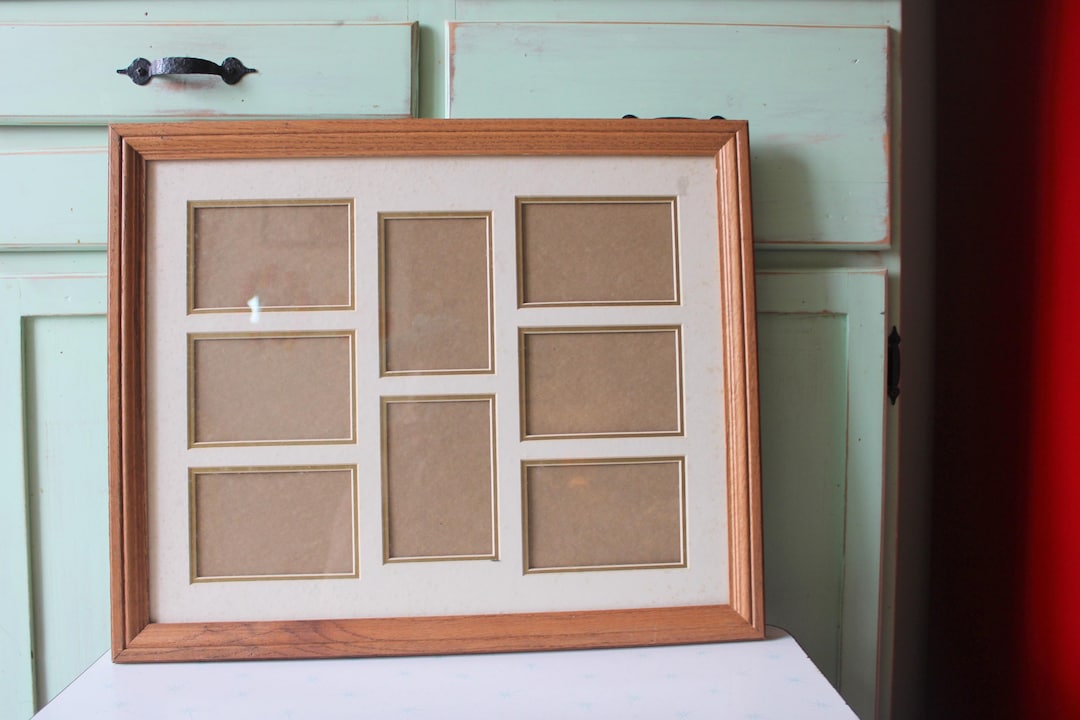 1970s 80s Wooden Collage Vanity Picture Frame....70s Home. Novelty ...