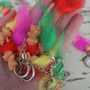Vintage TROLLS Doll Keychains...collectible. Troll. 1980s. 1990s ...