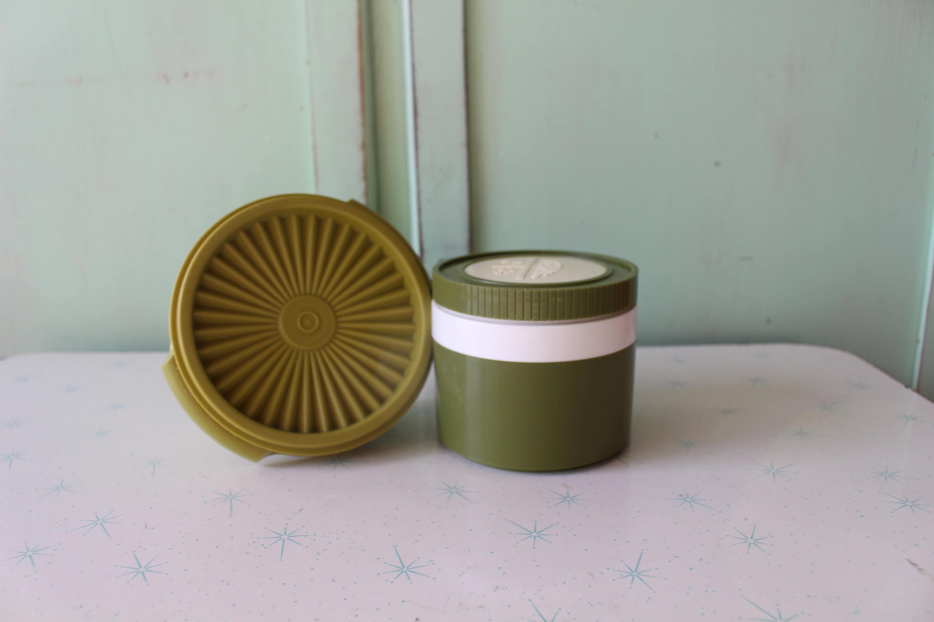 Vintage Tupperware Stackable Retro Set of 2....lime. Bright. - Etsy