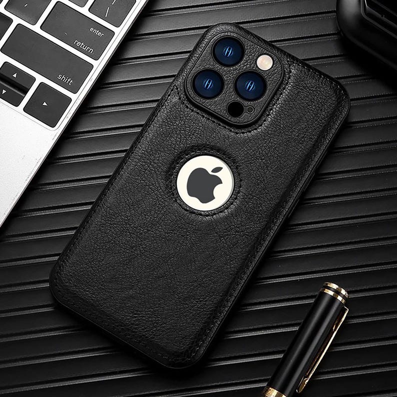 Personalized Leather iPhone Case: Logo Cutout, Shockproof, Soft for ...