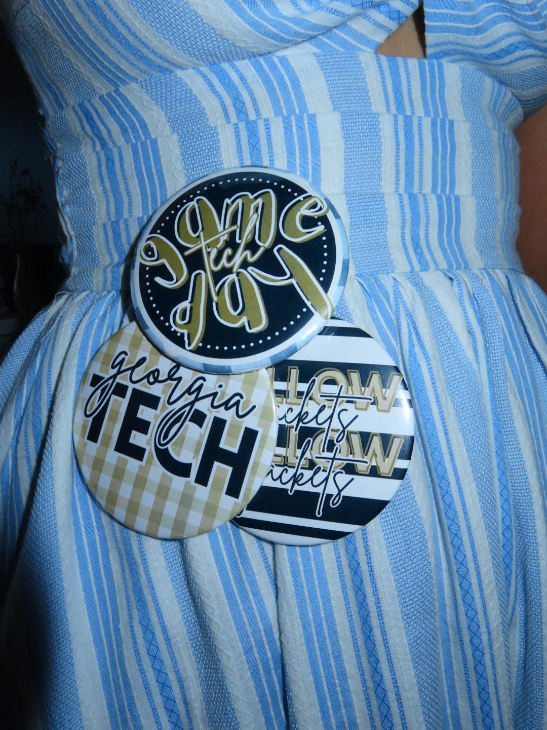 Georgia Tech University College Game Day Buttons - Etsy