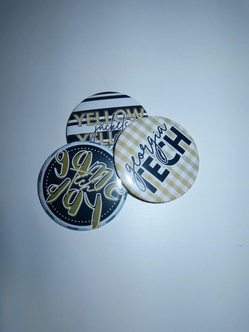 Georgia Tech University College Game Day Buttons - Etsy