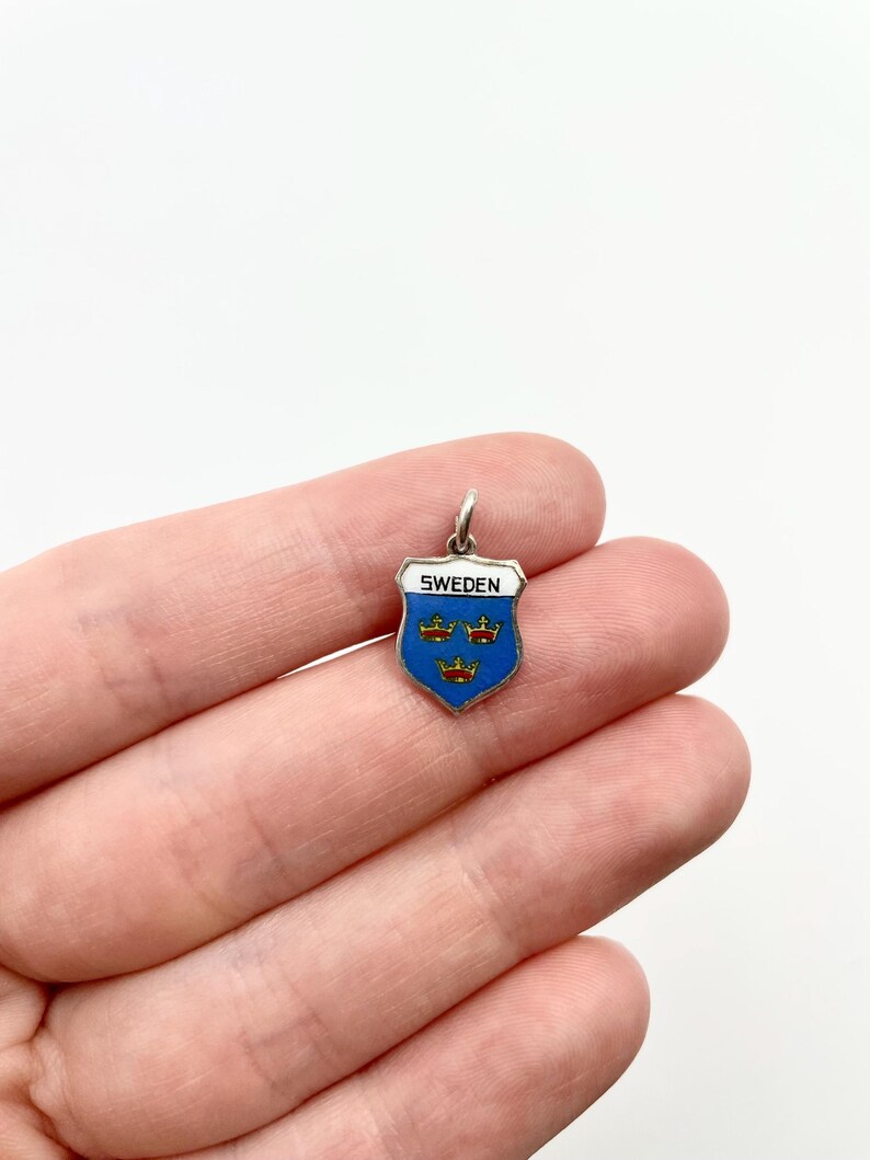 Vintage Sterling Silver Travel Shield Charm // Choose Scarborough ...