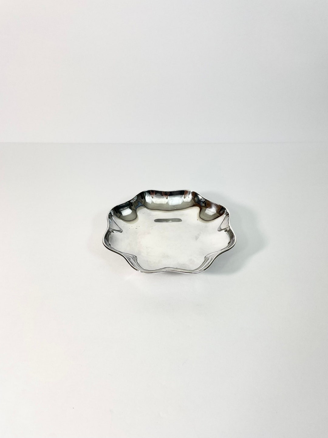 Vintage Otto Wolter 800 Silver German Bonbon Dish // Silver Bowl // Crescent and Crown // Candy ...