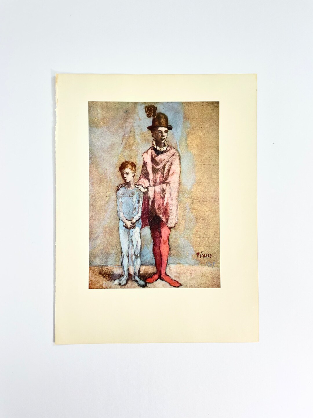 Vintage Original Print 1954 by Picasso // Two Saltimbanques or Two ...