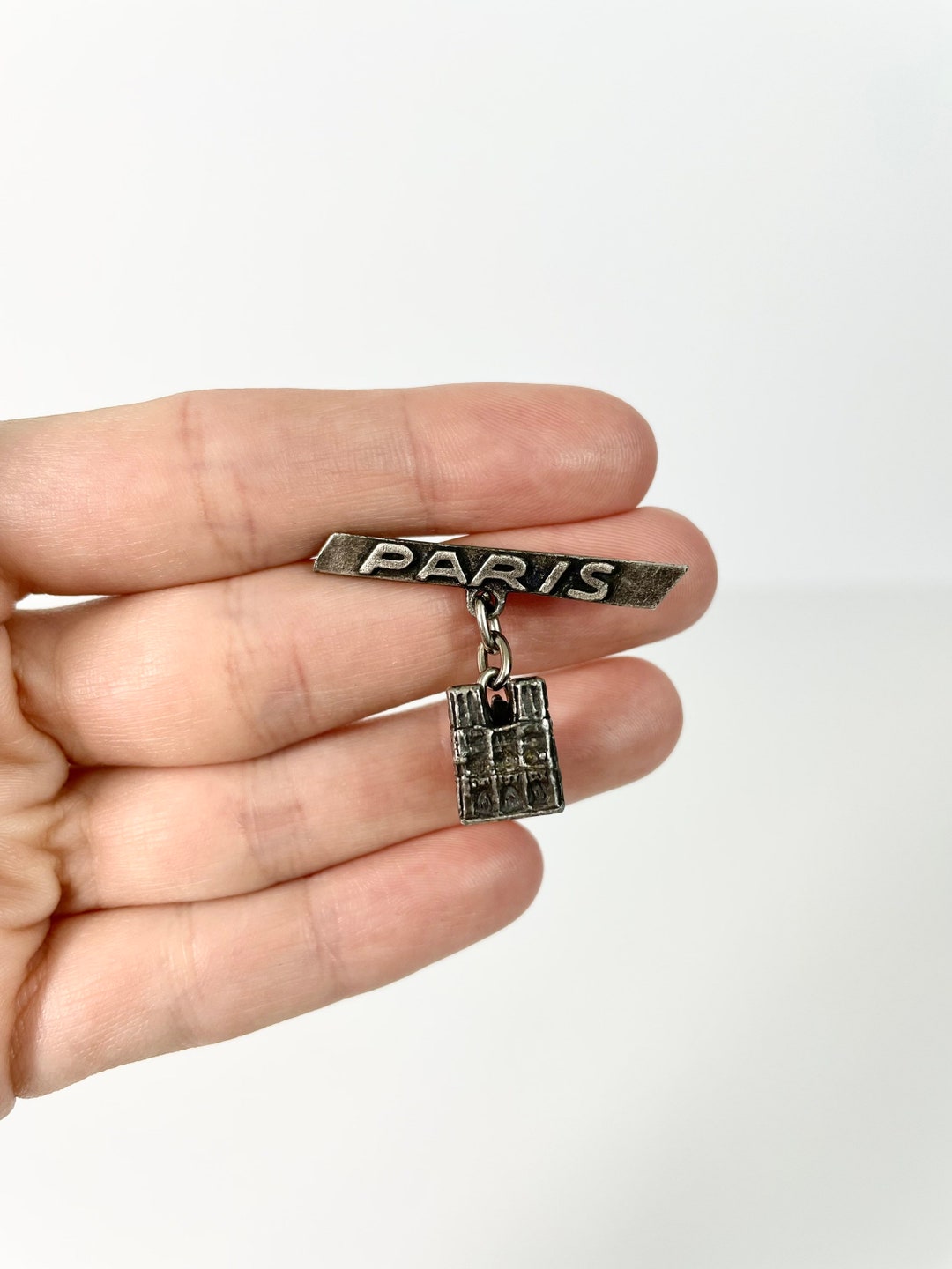 Vintage Paris Souvenir Charm Pin // Notre-dame De Paris // Parisian ...