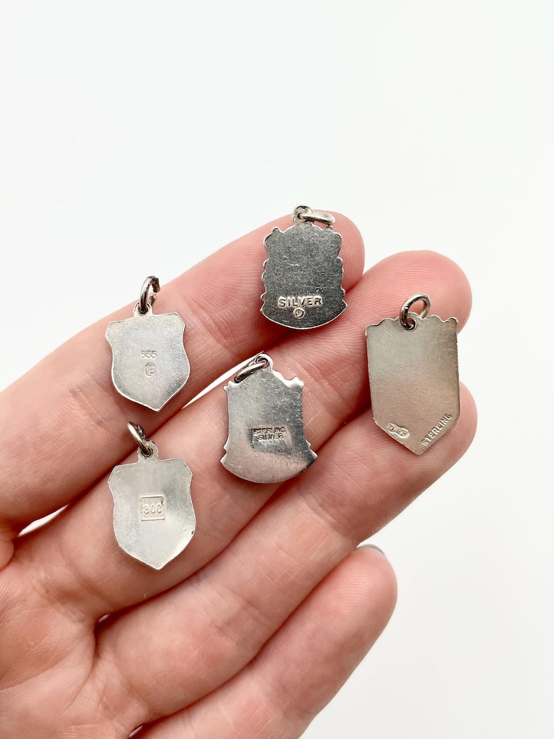 Vintage Sterling Silver Travel Shield Charm // Choose Scarborough ...
