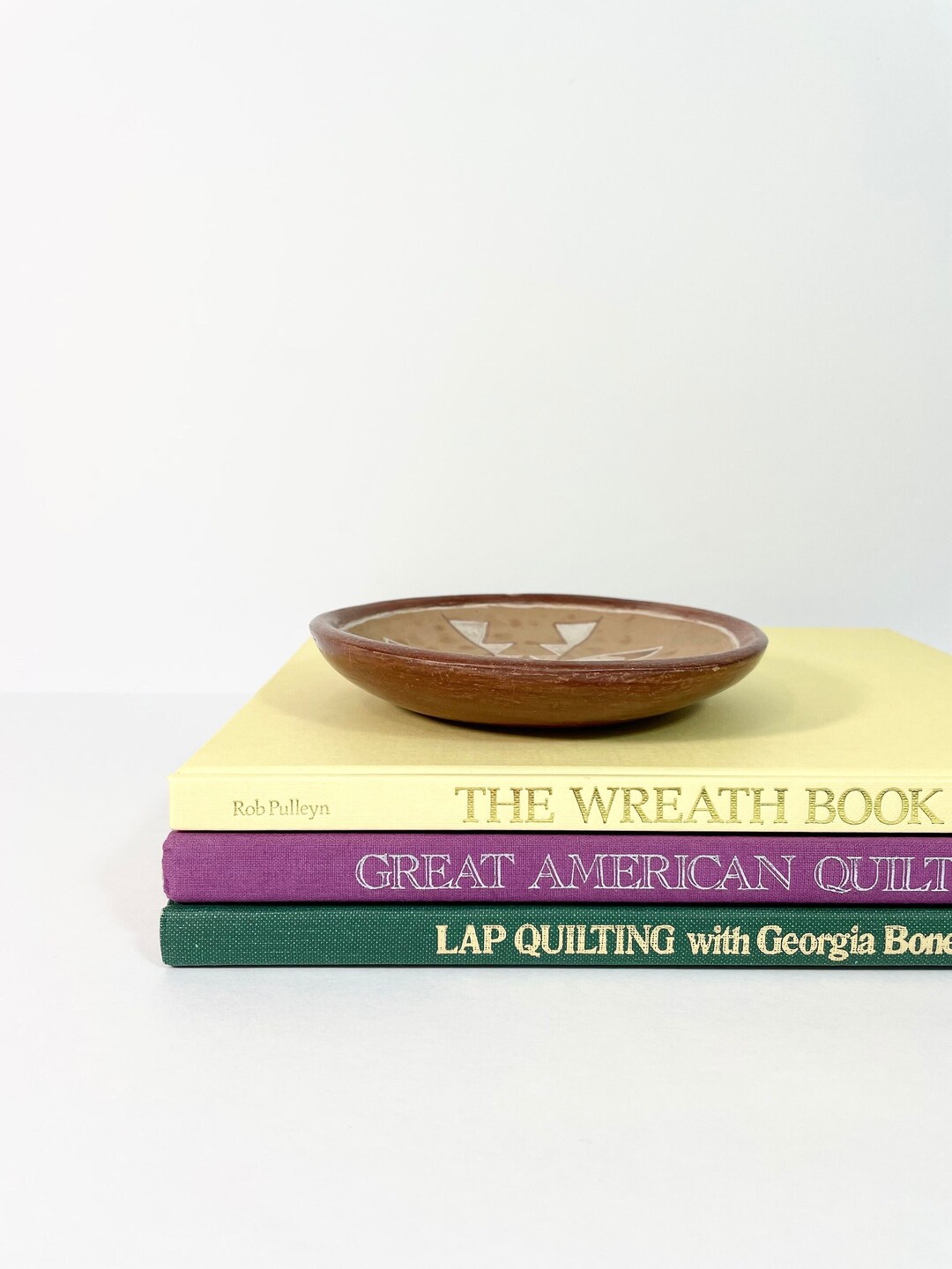 Vintage Coffee Table Book Stack // Crafting Theme Coffee Table - Etsy