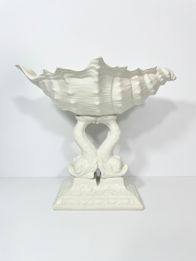 Vintage Mottahedeh Shell & Dolphins Centerpiece // Large - Etsy