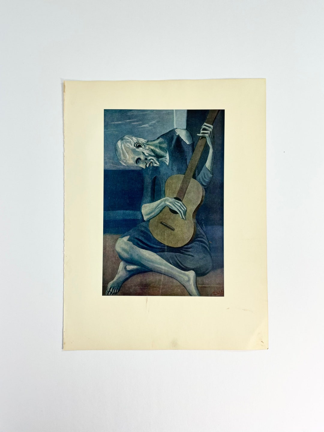 Vintage Original Print 1954 by Picasso // the Old Guitarist (1903 ...