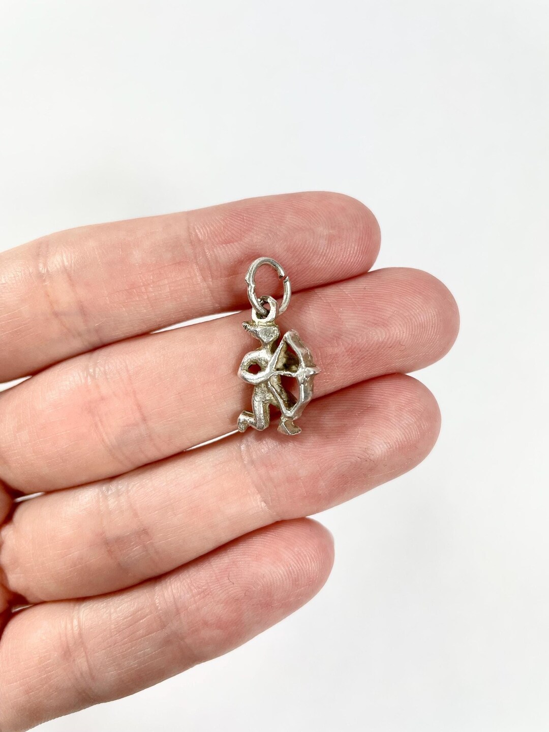 Vintage Sterling Silver Robin Hood Charm // Archer With Bow & Arrow ...