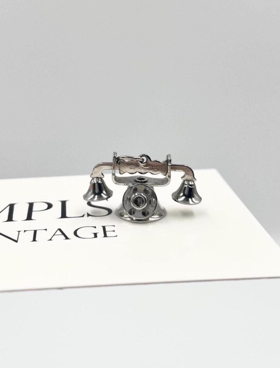 Vintage Sterling Silver Rotary Telephone Charm // Classic Phone Charm ...