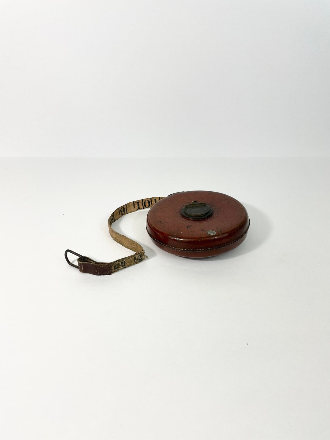 Vintage Chesterman 66 Foot Leather Cased Tape Measure // Brass and ...