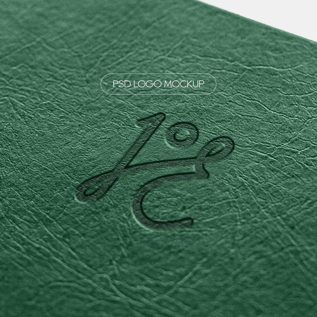 PSD Logo Mockup | Deboss Effect on Leather Texture | PSD Smart Object ...