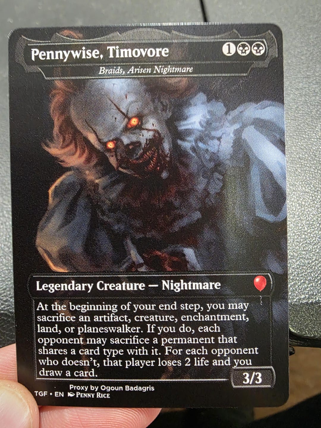 Pennywise (braids, Arisen Nightmare) Proxy Mtg - Etsy