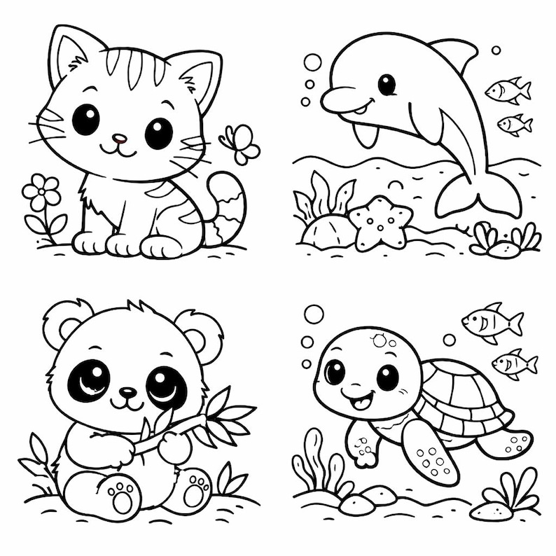 200 Animal Coloring Pages for Kids Printable | Fun Educational ...