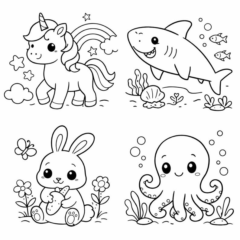 200 Animal Coloring Pages for Kids Printable | Fun Educational ...