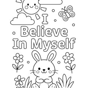 Kids Affirmation Coloring Pages: Positive Quotes, Mindfulness (PDF ...