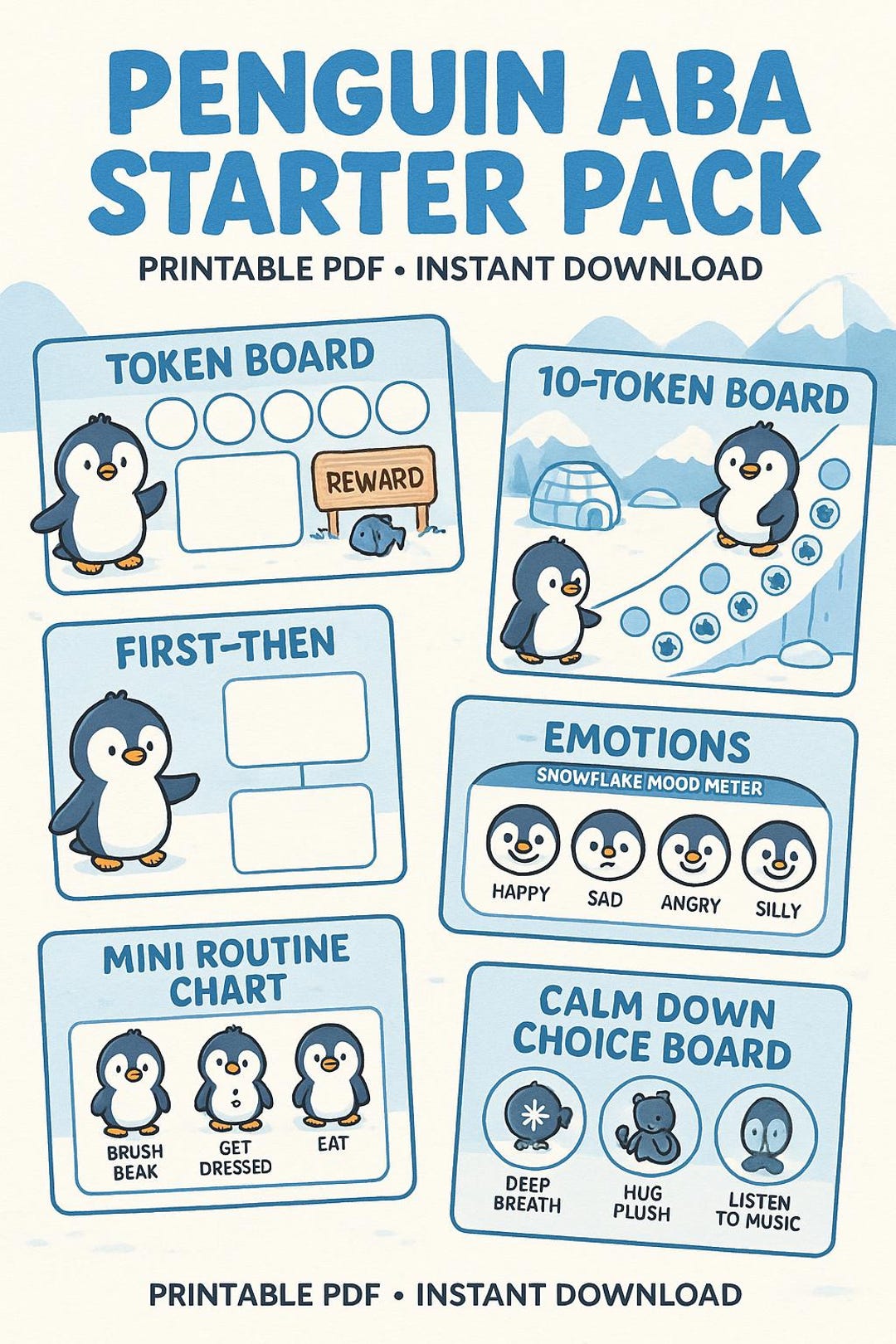 Penguin ABA Visual Supports Starter Pack: Autism & Special Needs (PDF ...