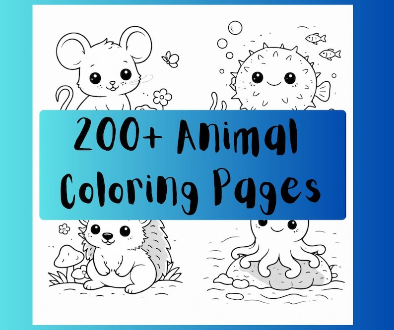 200 Animal Coloring Pages for Kids Printable | Fun Educational ...