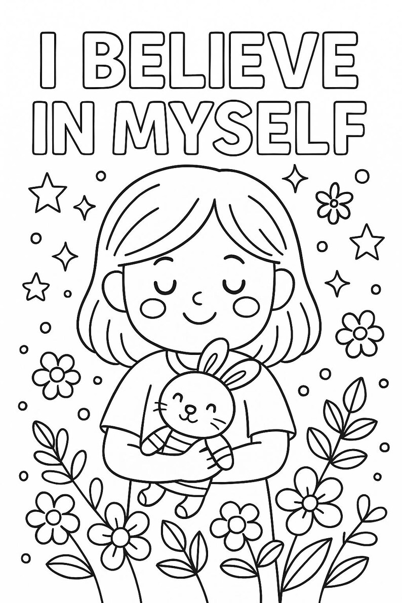 Kids Affirmation Coloring Pages: Positive Quotes, Mindfulness (PDF 20 ...