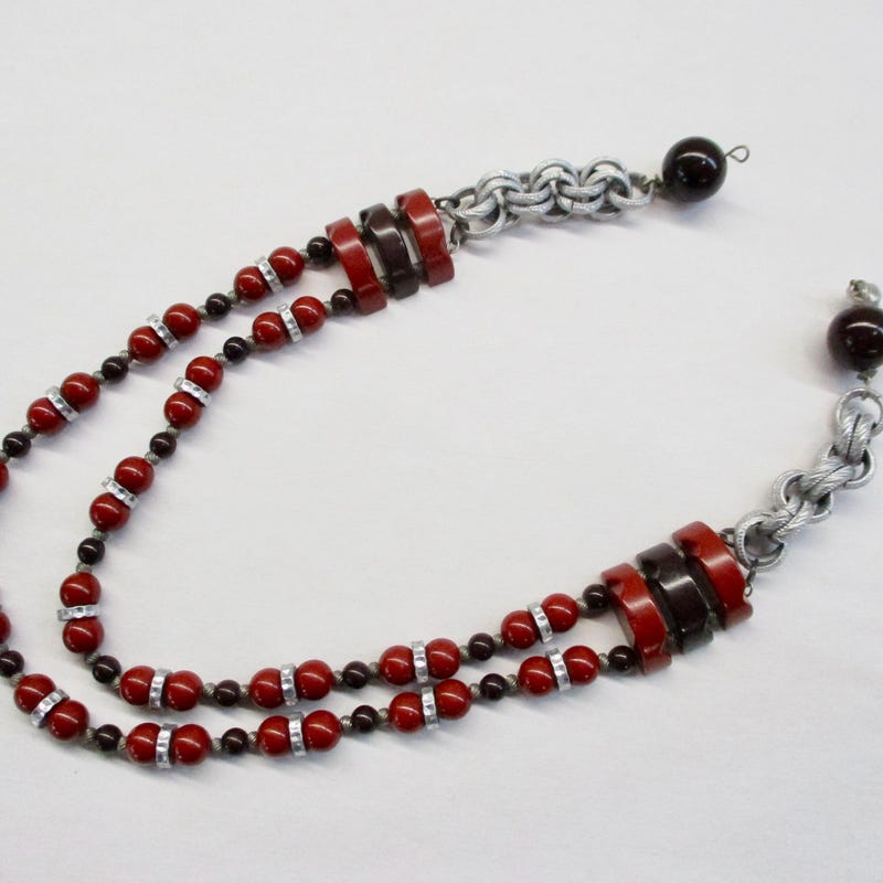 Rust Color Necklace - Etsy