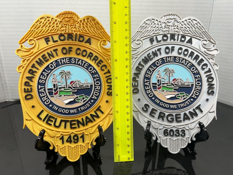 Florida DOC 3D Badge Plaque - Etsy