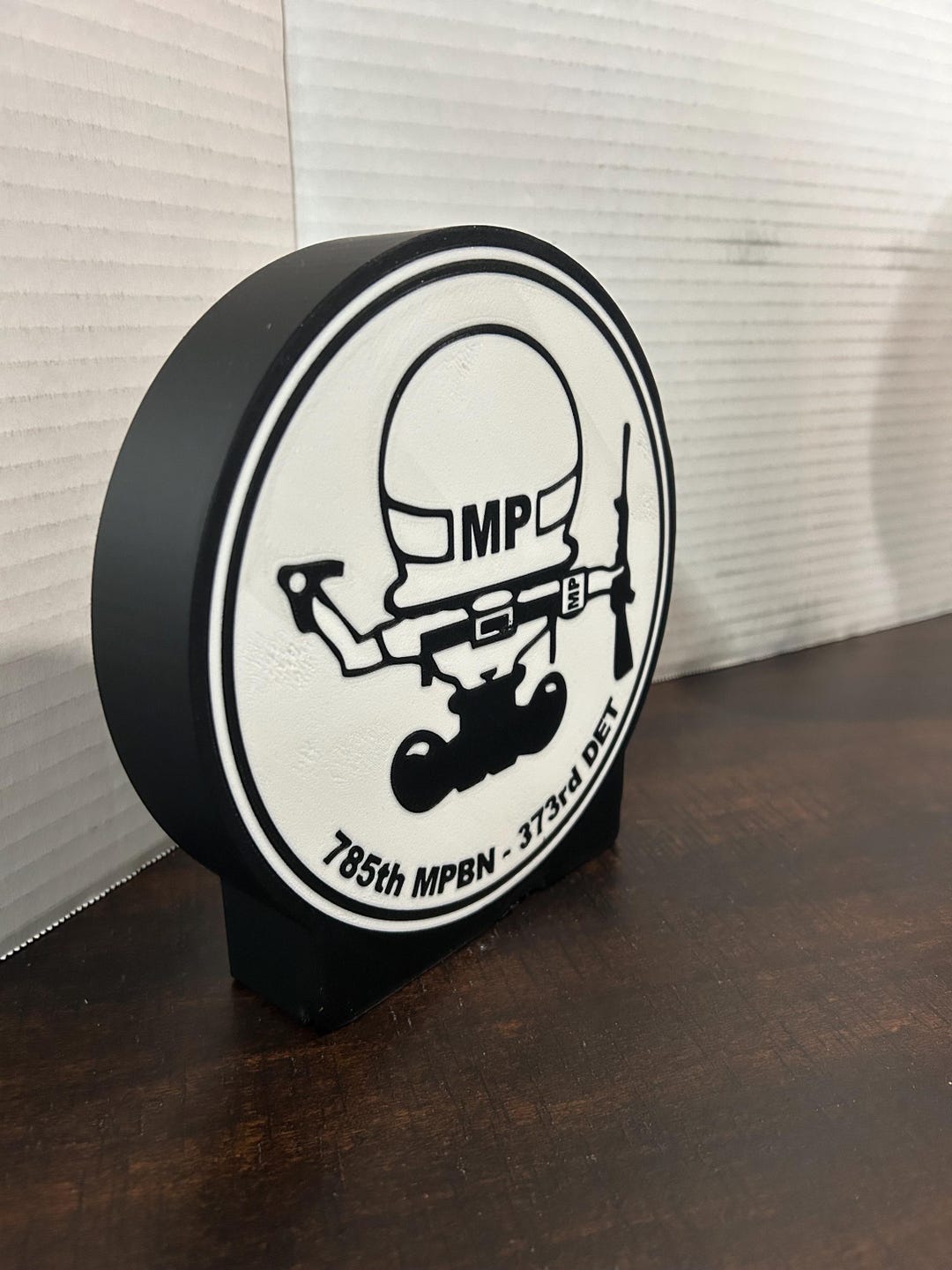 Army Military Police Mascot 3D Printed Custom Lightbox With Led Lights ...
