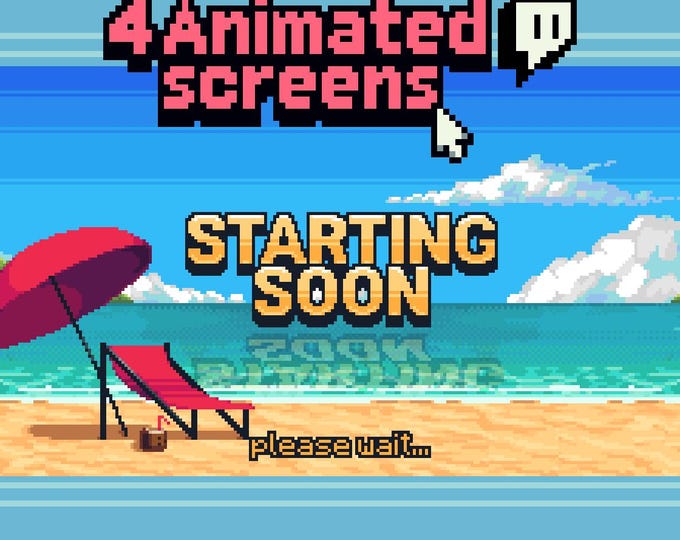 Animated Pixel Art Sunset Screens for Twitch Stream - Etsy Canada
