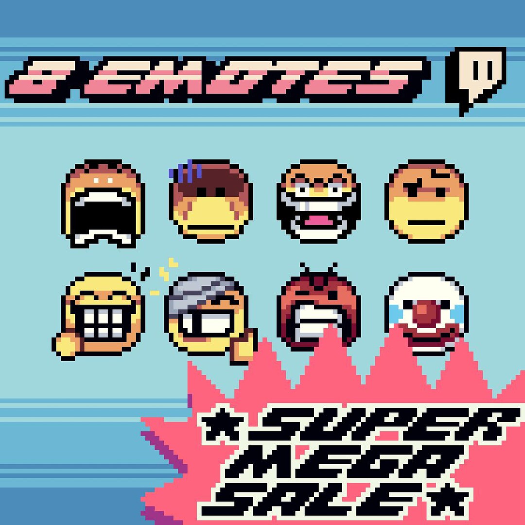 Cursed Pixel Twitch Emotes Pack: Retro Rage Faces - Etsy