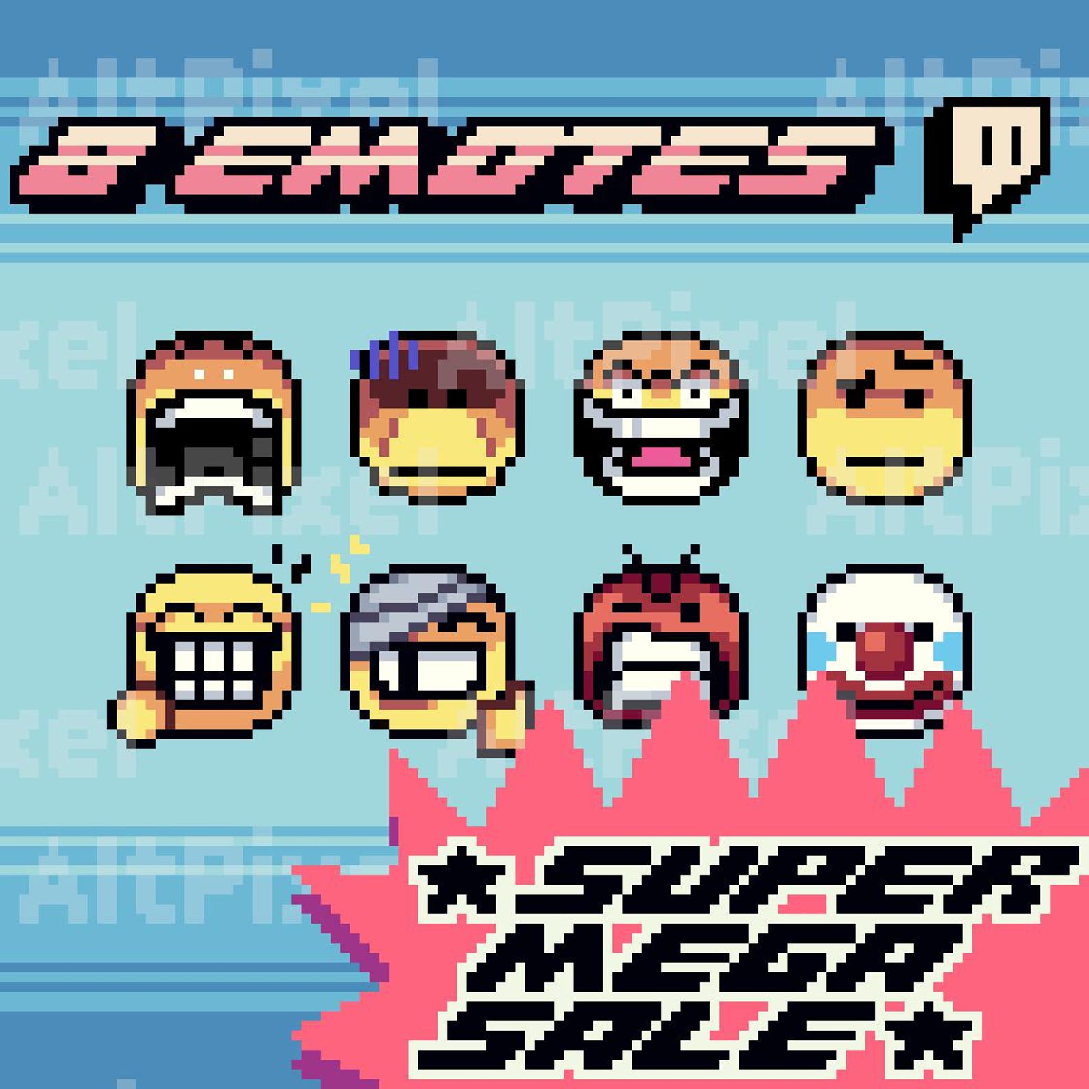 Cursed Pixel Twitch Emotes Pack: Retro Rage Faces - Etsy