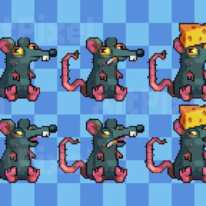 Animated Pixel Rat Pngtuber Model: Streaming Avatar (veadotube Mini ...