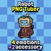 Animated Pixel Robot Pngtuber Model: Streaming Avatar (veadotube Mini ...