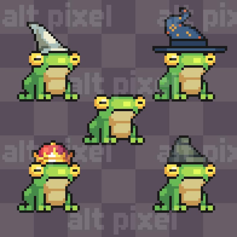 Pngtuber - Frog | Cute | Kawaii | Twitch | Wizard Frog | Veadotube Mini ...