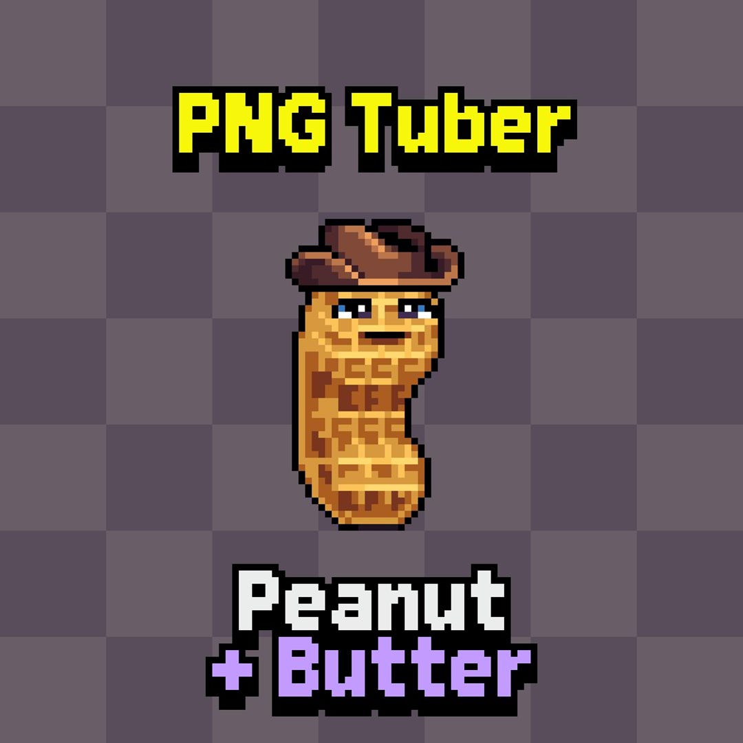 Animated Pixel Peanut Pngtuber Model: Streaming Avatar (veadotube Mini ...