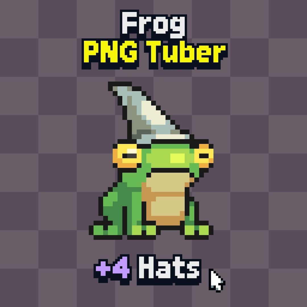 Pngtuber - Frog | Cute | Kawaii | Twitch | Wizard Frog | Veadotube Mini ...