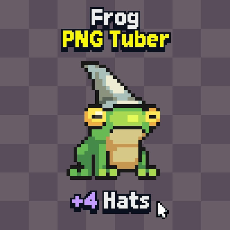 Pngtuber - Frog | Cute | Kawaii | Twitch | Wizard Frog | Veadotube Mini ...