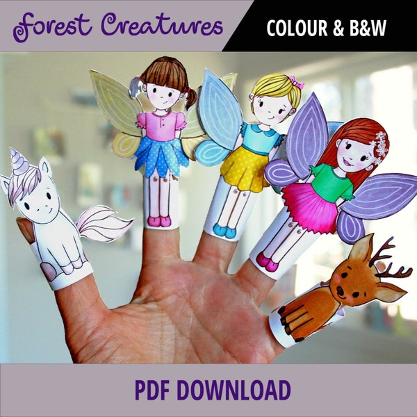 Paper Finger Puppets - Etsy