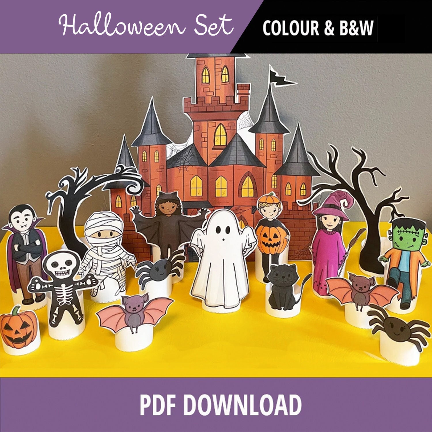 PRINTABLE HALLOWEEN Finger Puppets PDF Download Halloween Party Favor ...
