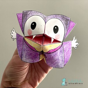 Halloween Cootie Catchers Set | Printable Kids Coloring Craft (PDF) - Etsy