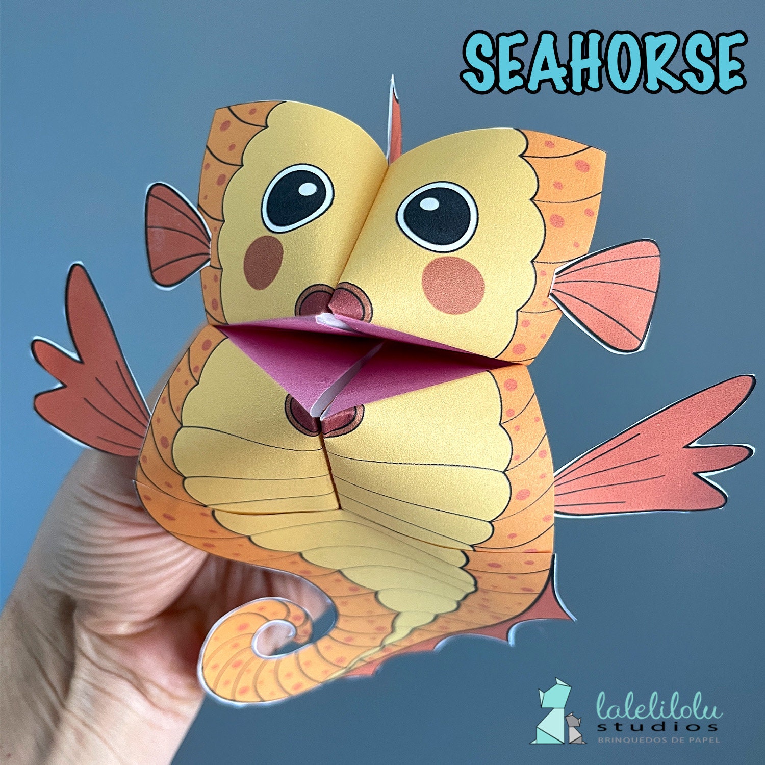 Set of 7 PRINTABLE SEA Animals Cootie Catchers | PDF Download | Water ...