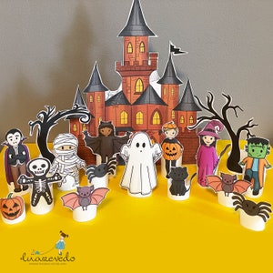 PRINTABLE HALLOWEEN Finger Puppets | PDF Download | Halloween Party ...
