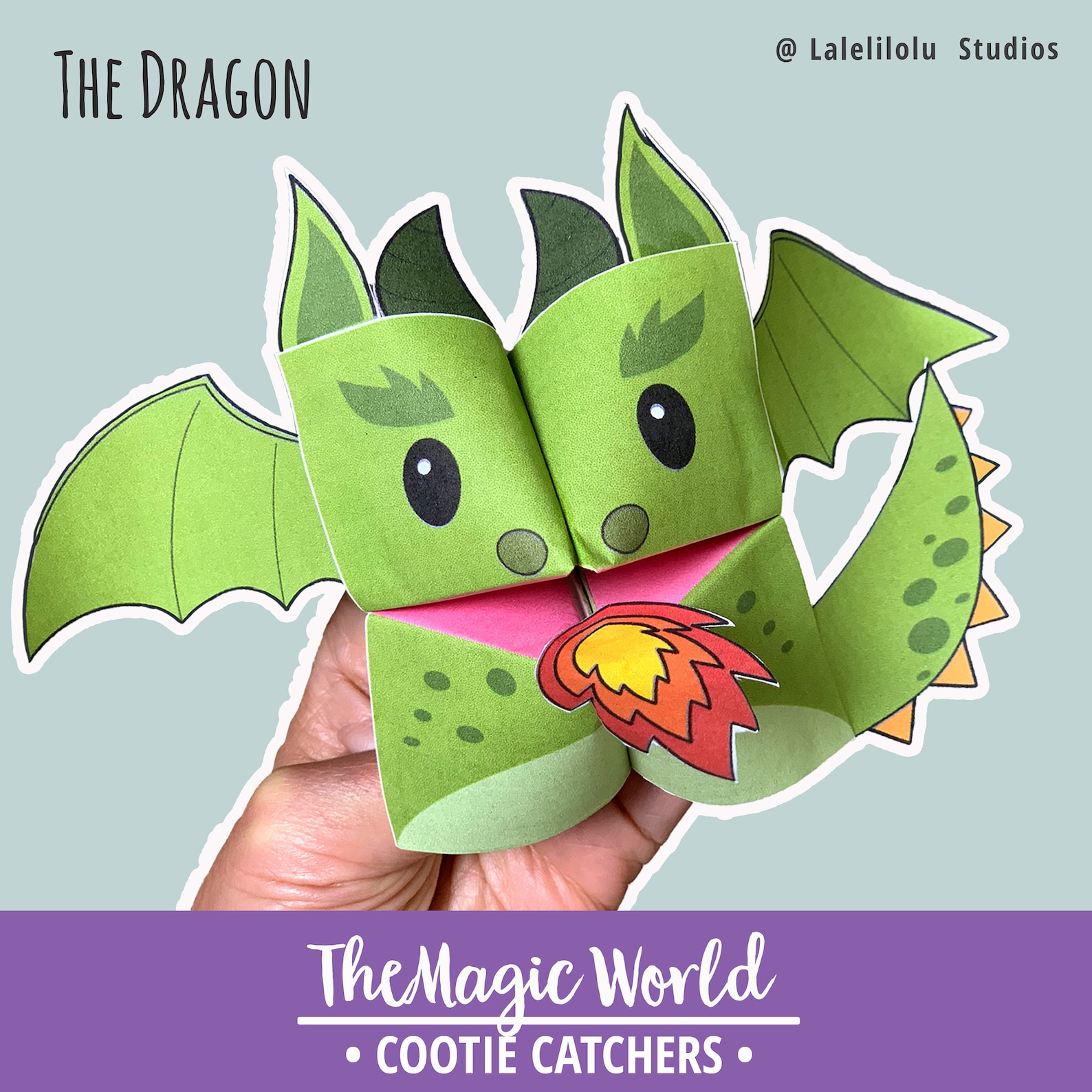 Set of 7 PRINTABLE MAGIC World Creatures Cootie Catchers PDF Download ...